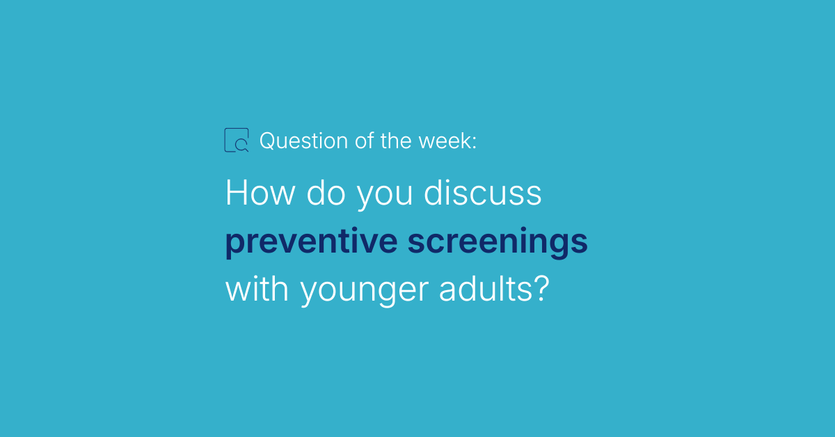 What works best for encouraging screenings in young adults?